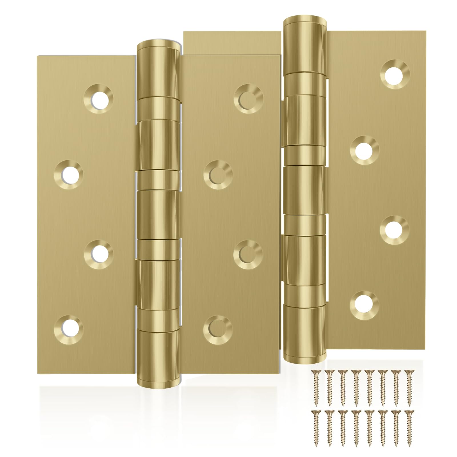 AOLISHENG Door Hinges 4 inch 100mm Heavy Duty Ball Bearing Stainless ...