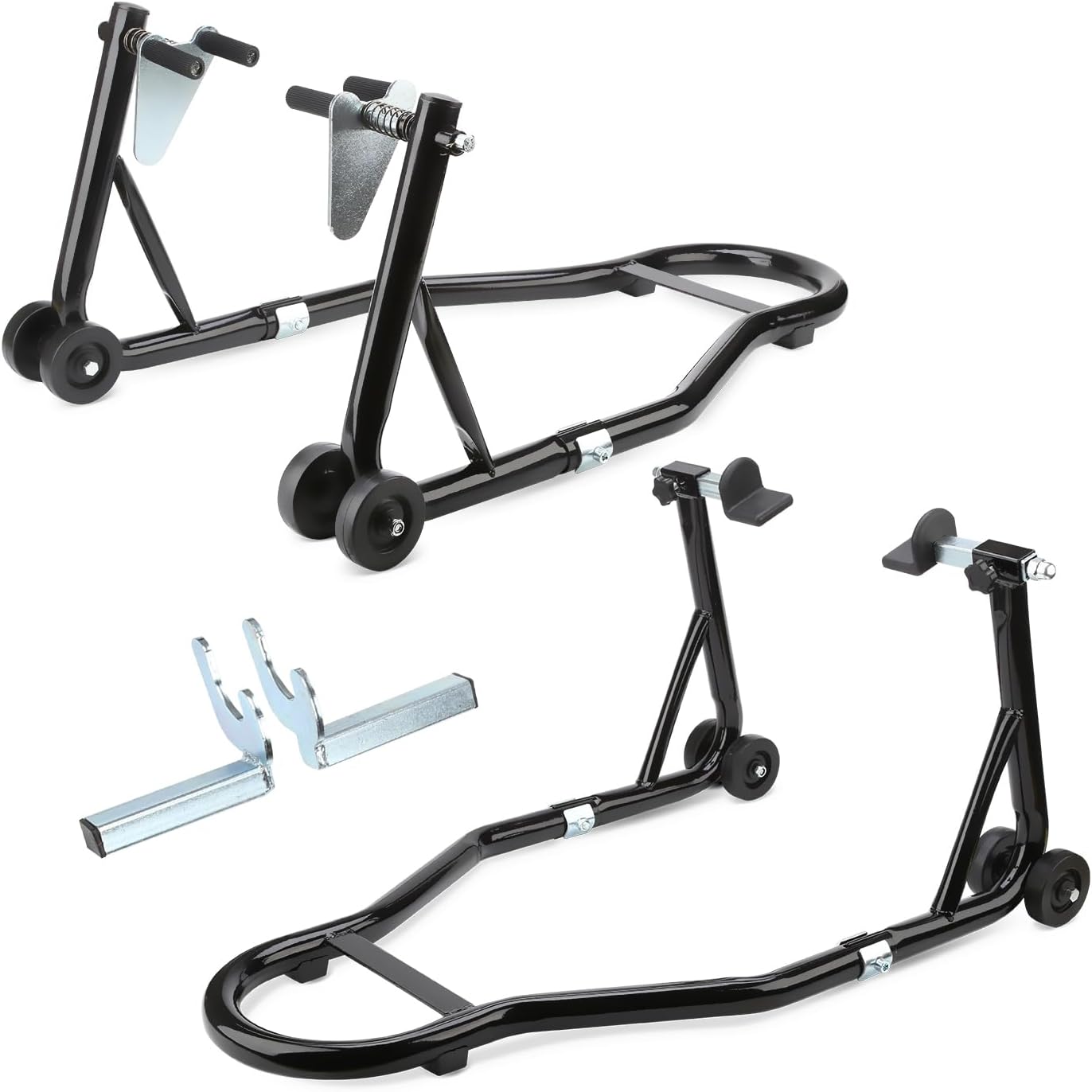 Amazon.com: ROADGIVE Motorcycle Stands Front and Rear, 990lbs Paddock ...