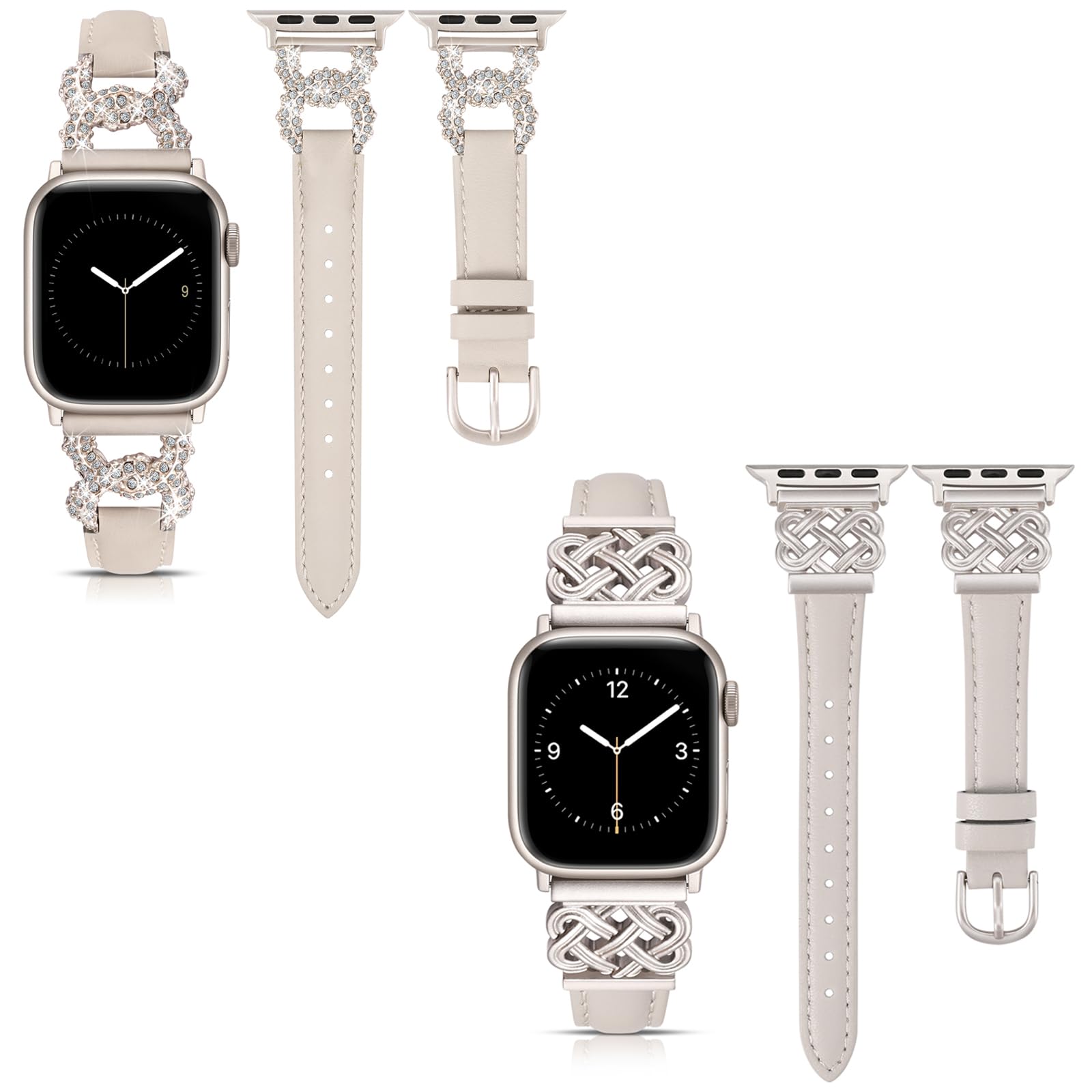 Amazon.com: TOYOUTHS Leather Band Compatible with Apple Watch Bands ...