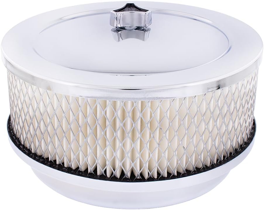 United Pacific S1106 Chrome 6 ⅜ inch Air Cleaner Assembly, Low Profile ...
