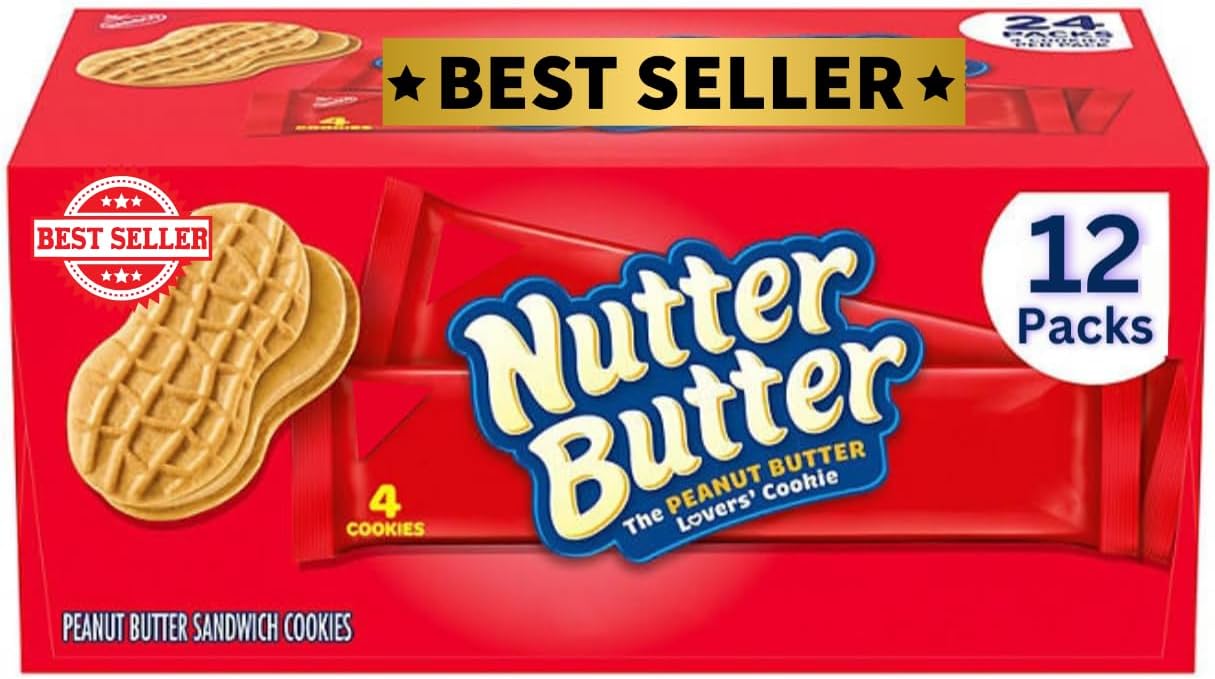 Amazon.com: Nutter Peanut Butter Sandwich Cookies, Nutter Butter ...