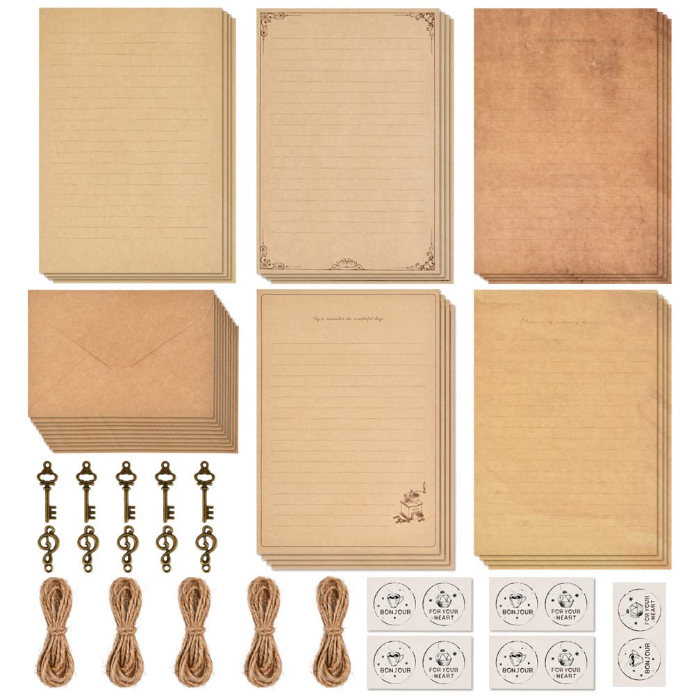 Buy 70 Pack Vintage Letter Writing Paper and Envelopes Set Vintage ...
