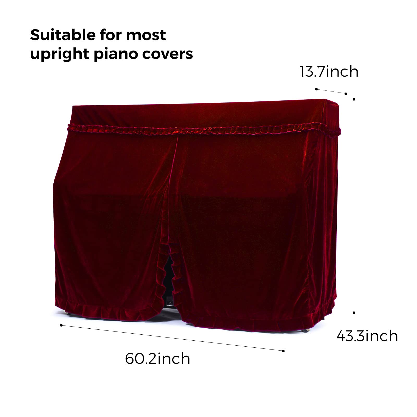 Snapklik.com : YNester Upright Piano Cover Dust Cover Piano Full Cover ...