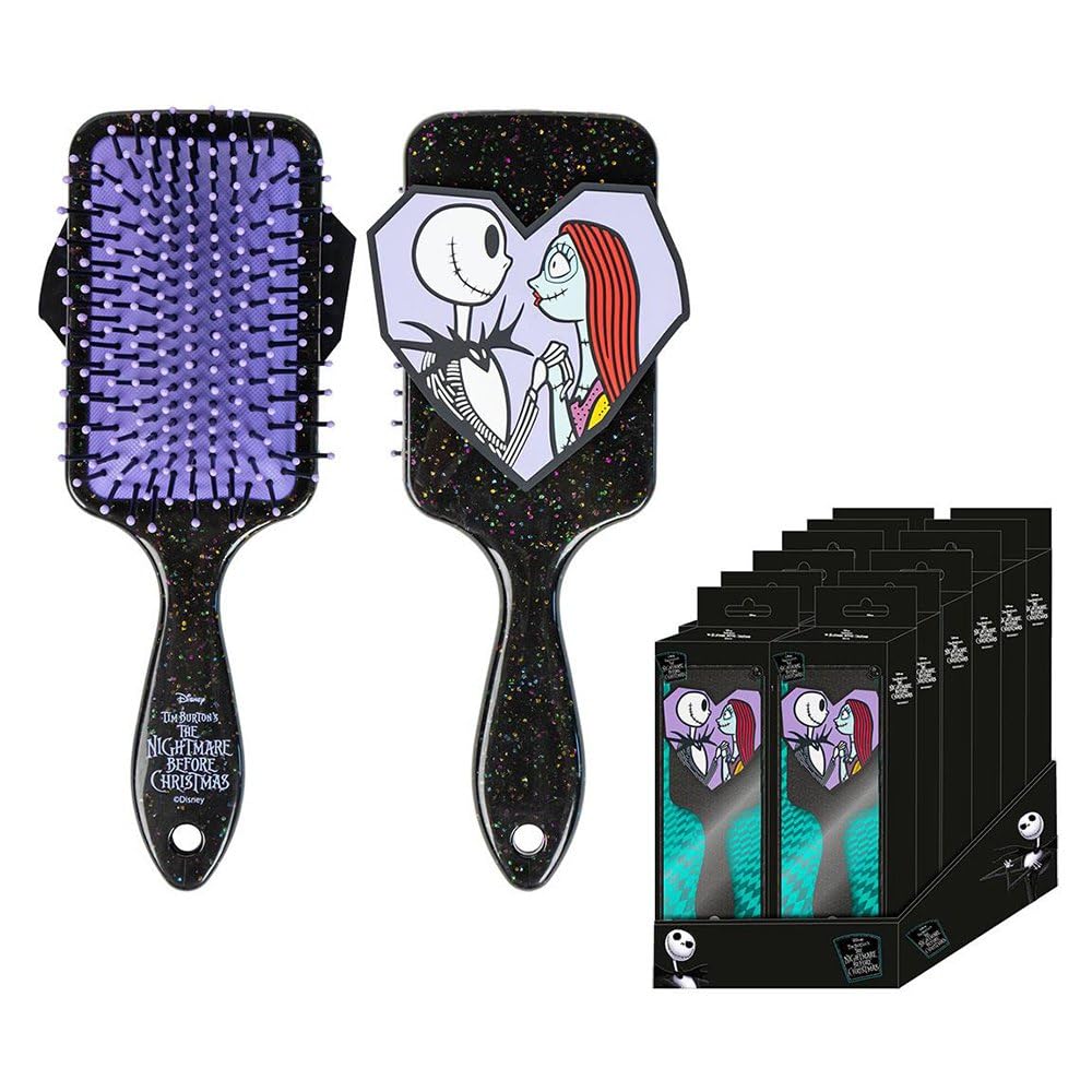Amazon.com : Nightmare Before Christmas Hair Brush - Black - Detangling ...