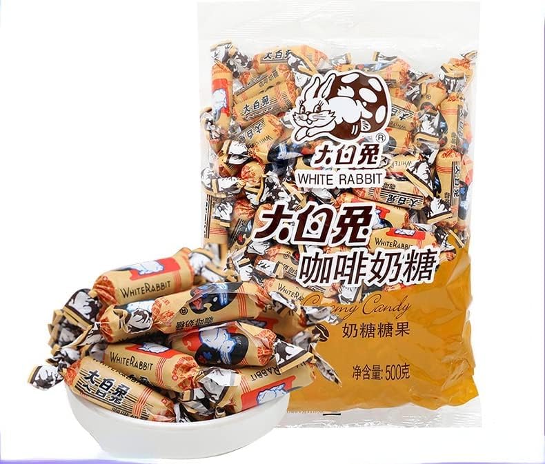 Amazon.com : Coffee Flavored White Rabbit Milk Candy 17.7 Ounce (500 ...
