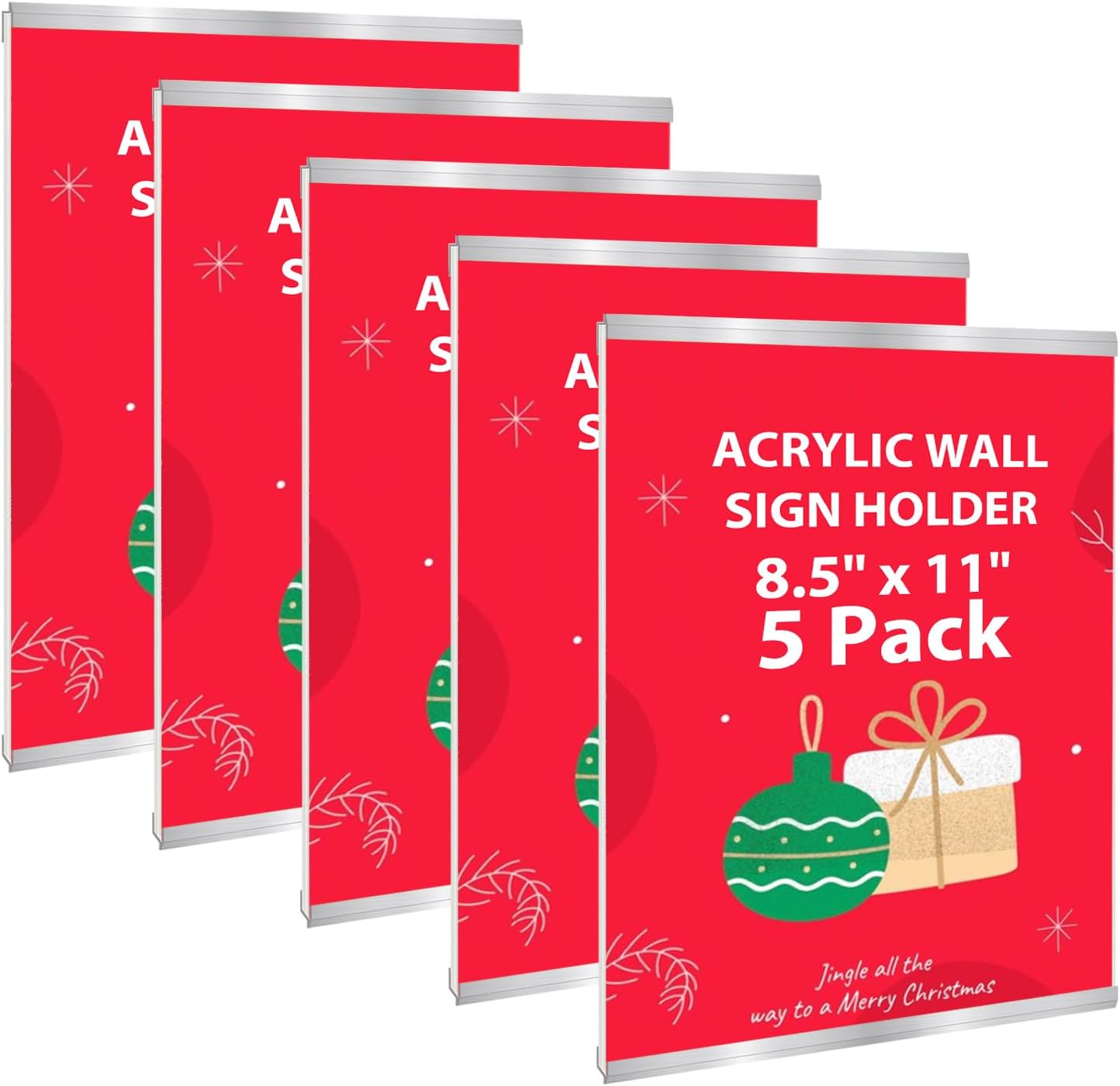 Amazon.com : JR-MOV Acrylic Wall Sign Holder - 5 Pack Acrylic Sign ...
