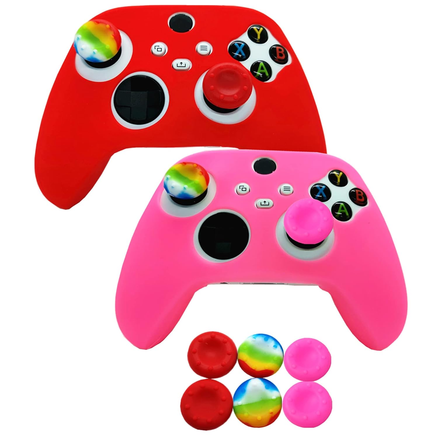 Amazon.com: Cabuas 2pcs Silicone Skin Grip Cover for Xbox Series XS ...
