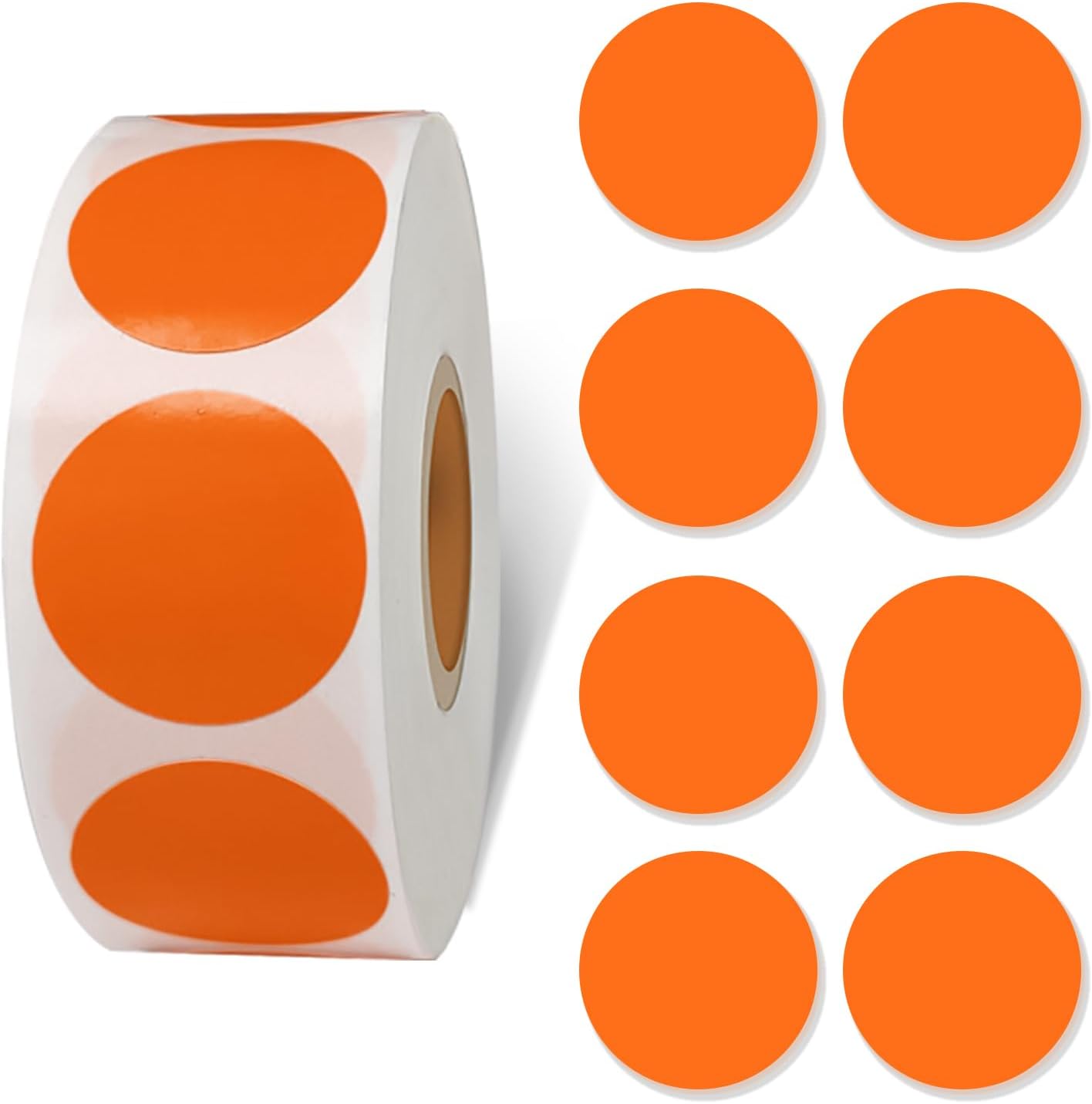 Amazon.com : Starboling 1000Pcs 1 Inch Orange Round Color Coding,Dot ...