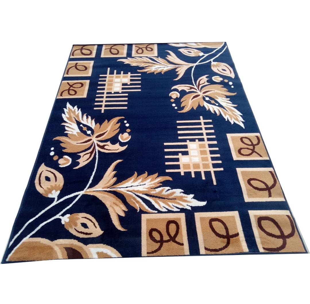 Buy MARIA CARPET bcf Carpets for Living Room 6x8 feet Blue Colour ...