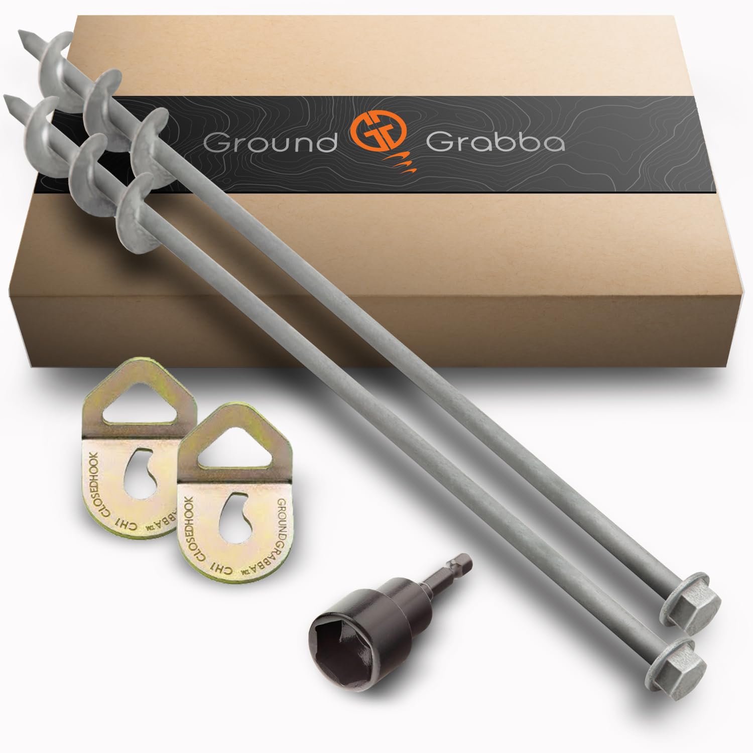 Amazon.com: GROUNDGRABBA Screw in Tent Stake for Normal to Hard Ground ...