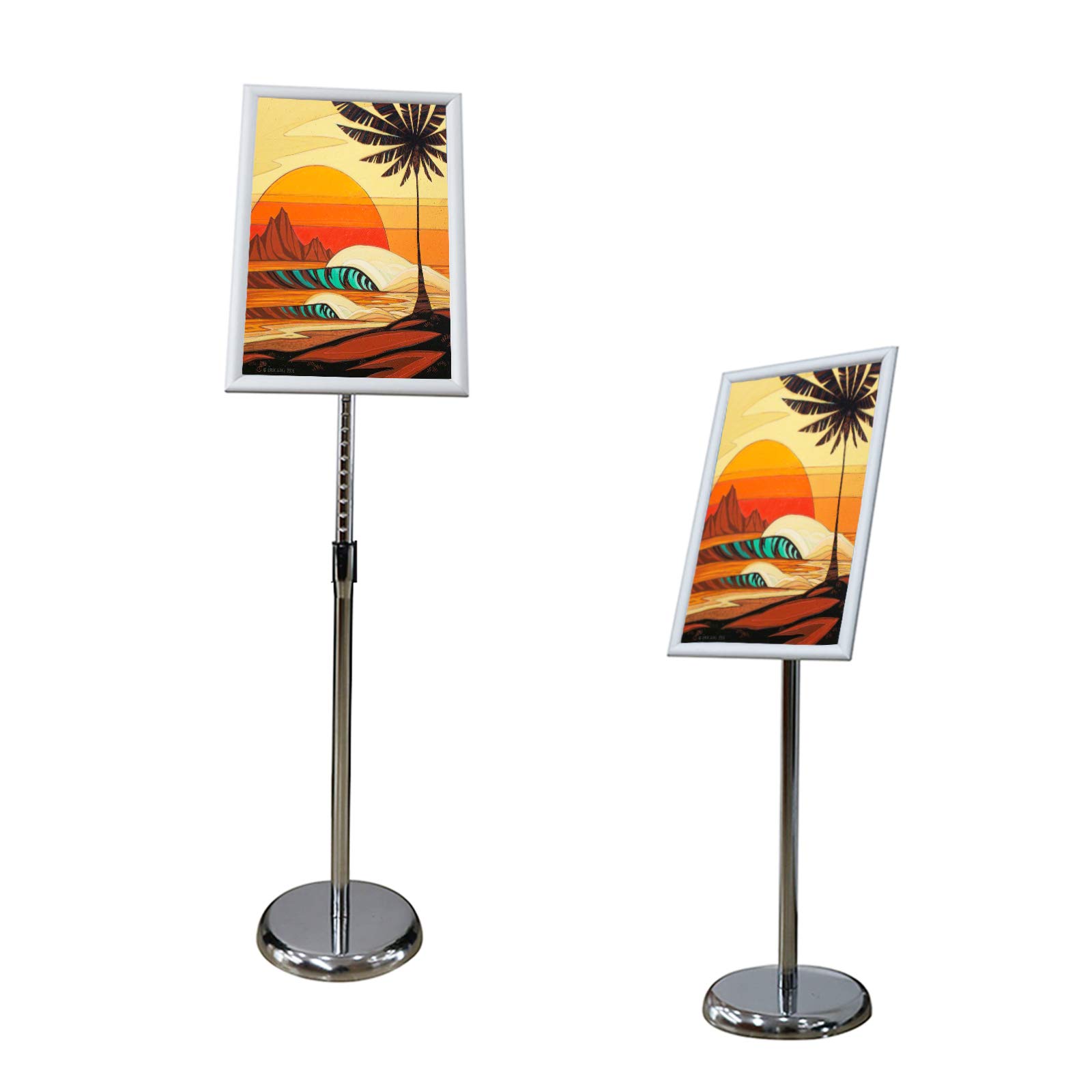 Prolon Adjustable Pedestal Poster Sign Stand Heavy Duty Round Base ...