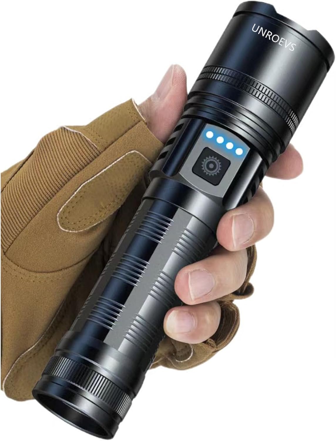 UNROEVS Rechargeable Flashlights High Lumens, Powerful Tactical ...