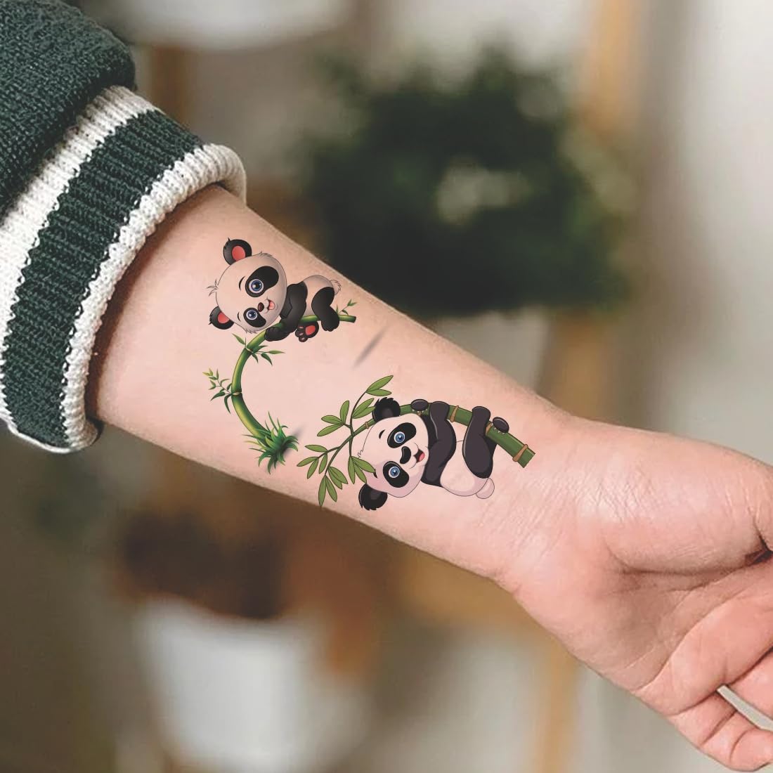 Easy Panda Tattoos 40 Sheets Of Temporary Tattoos