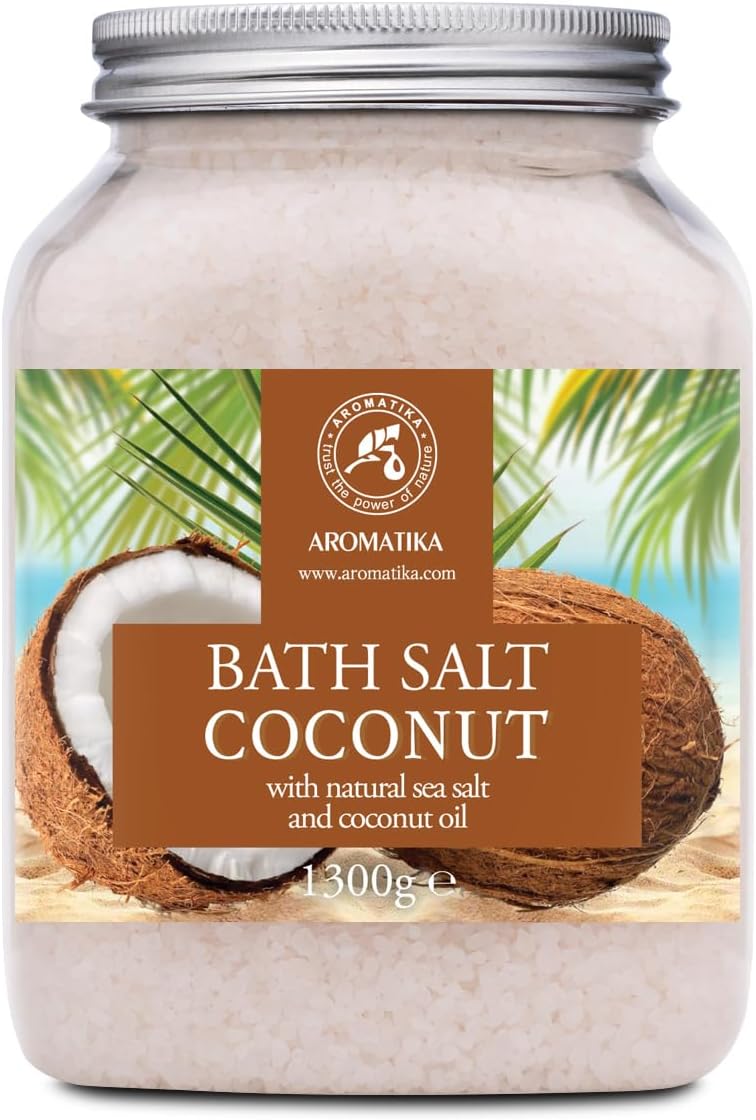 Amazon.com: Bath Sea Salt Coco 46 oz (1300g) – Aceite de coco para baño – Sal marina natural ...
