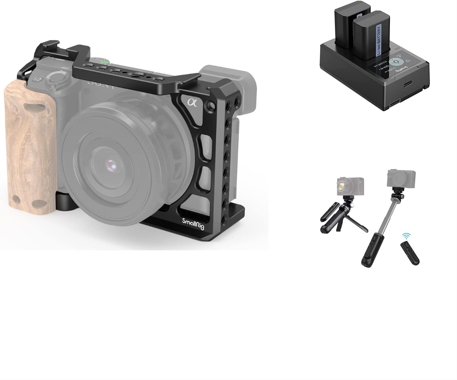 Amazon.com : SmallRig Vlog Kit for Sony A6400 A6100 Camera, with Camera ...