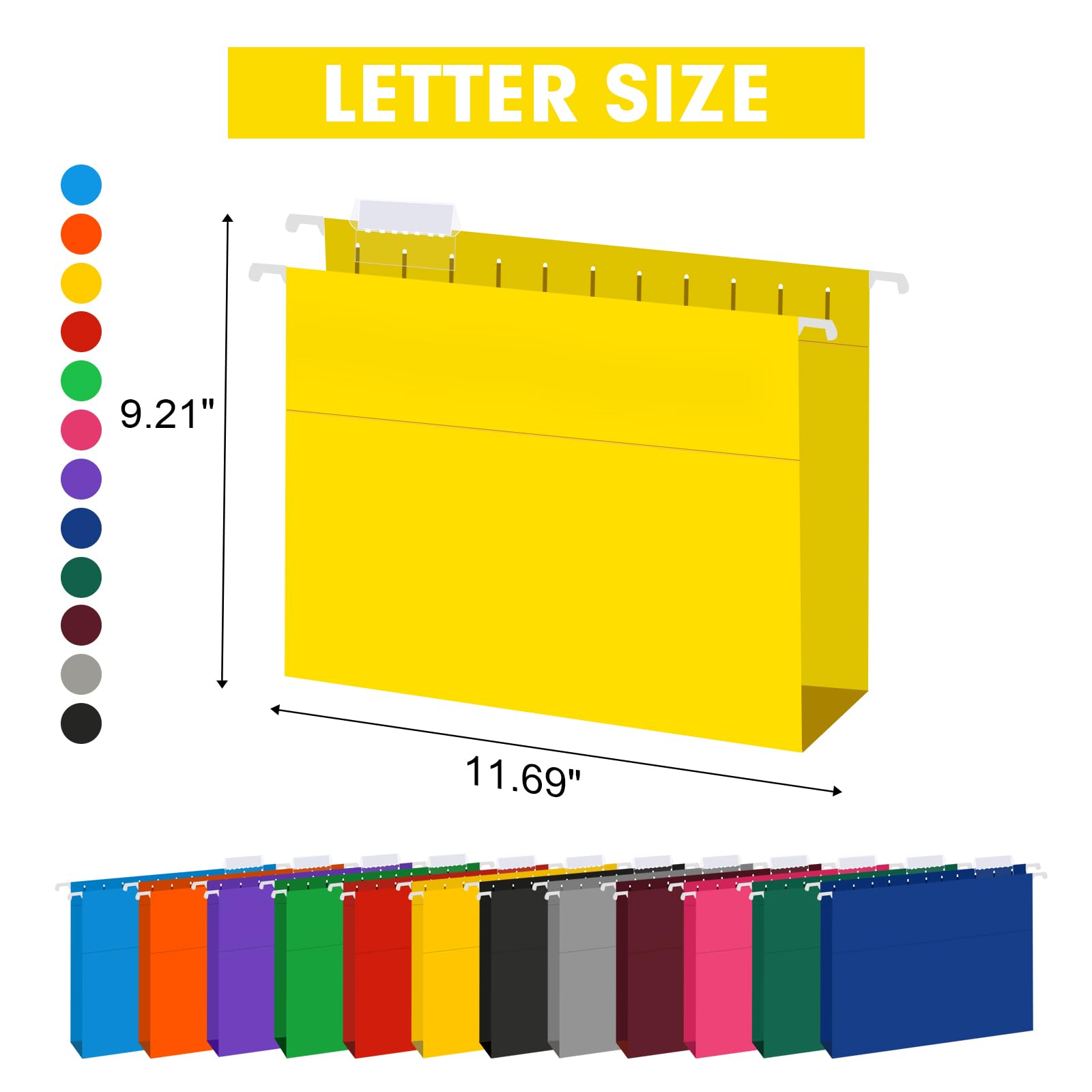 Snapklik.com : HERKKA Extra Capacity Hanging File Folders, 60 Pack ...