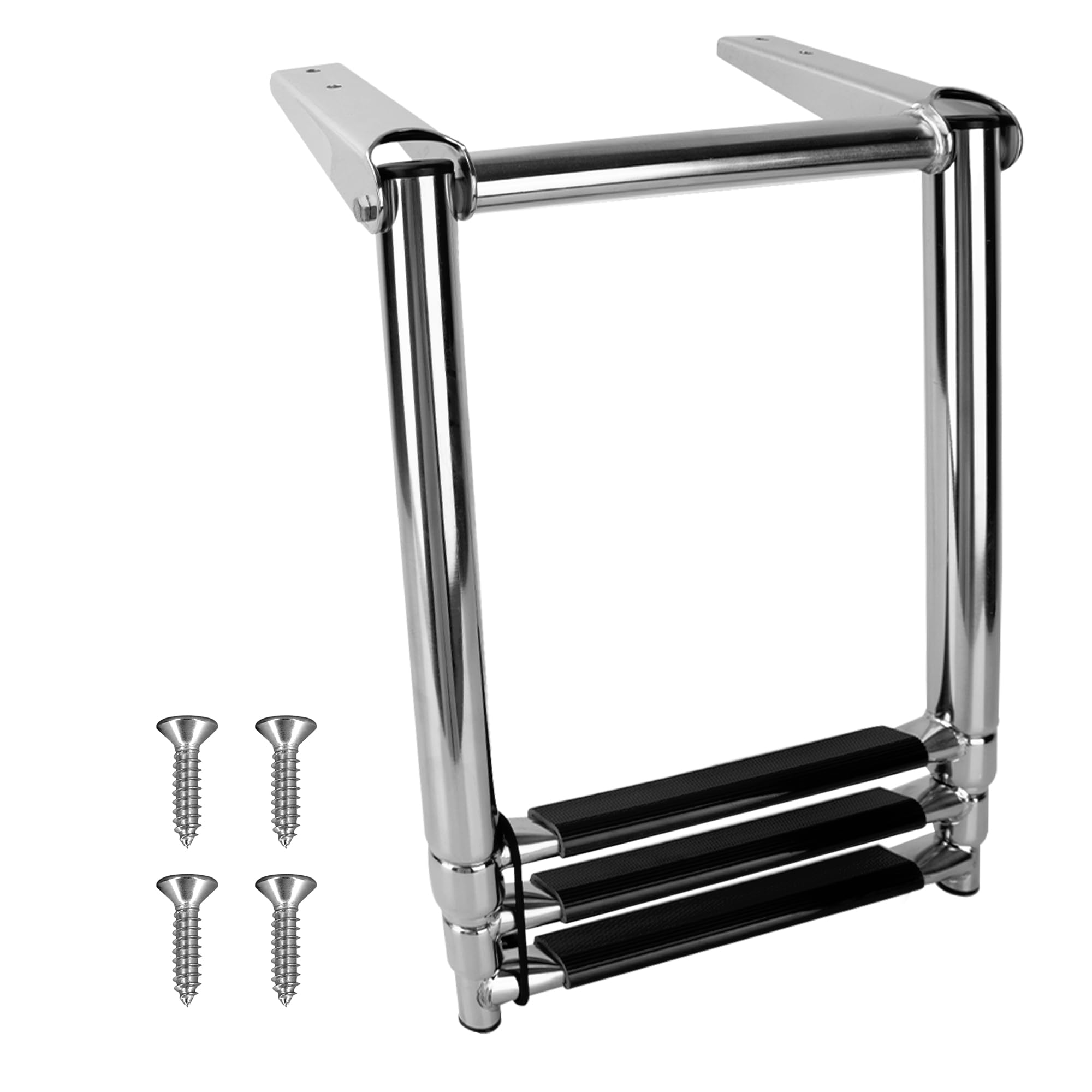 Amazon.com: Xinkunmarine Telescoping Boat Ladders 3 Step Folding ...