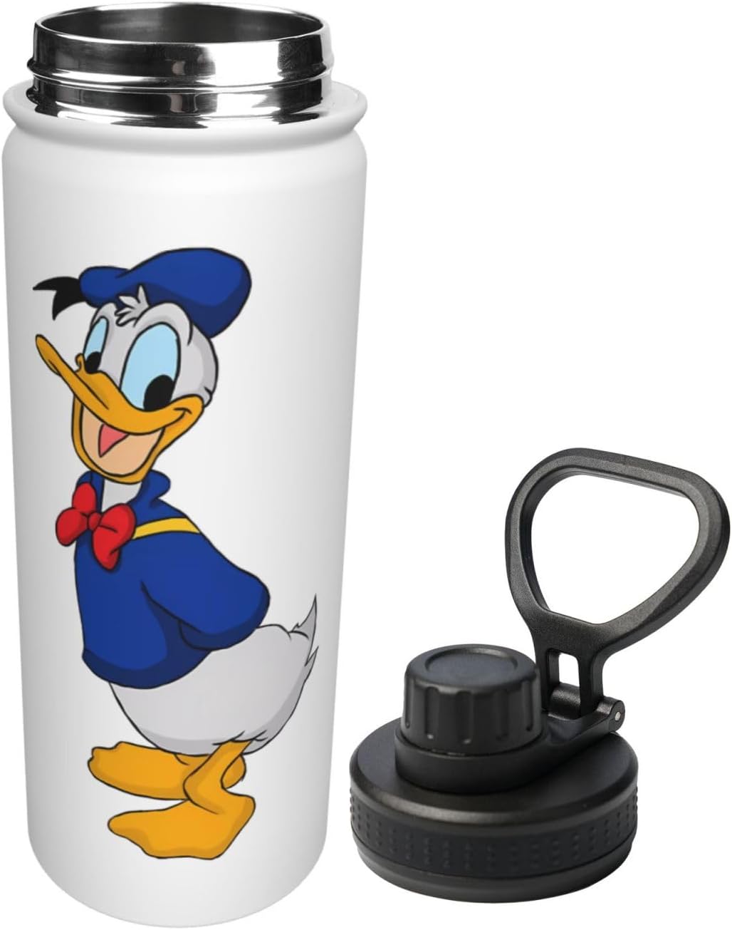 Disney Smiling Donald Duck Stainless Steel Water Bottles Sports Lid ...