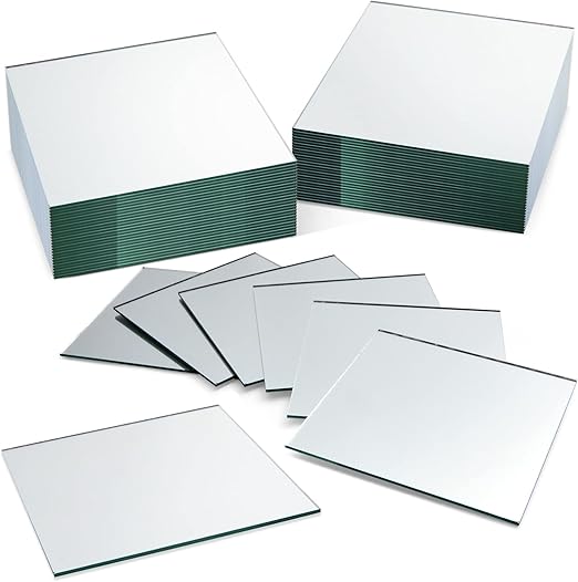 Amazon.com: Bright Creations Square Mirror Tiles - 4 in, Silver, Pack ...