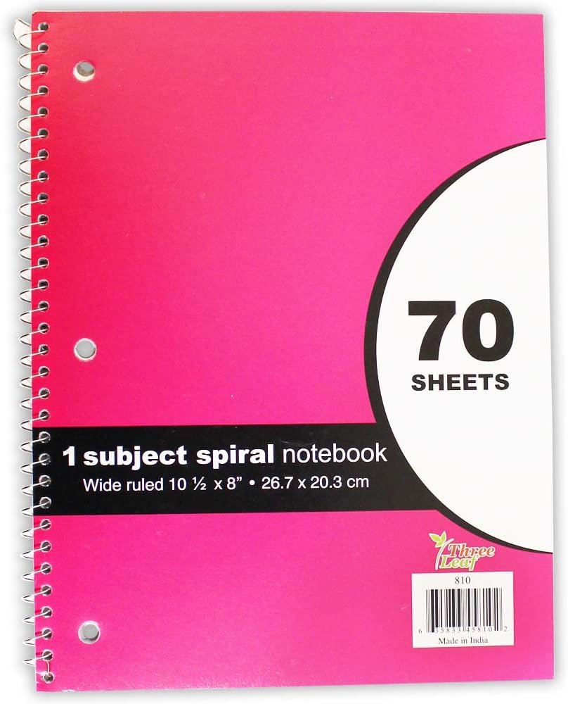 Amazon.com: ARTESIA TOOL 8" x 10.5" Spiral Bound Notebook | Wide-Ruled ...