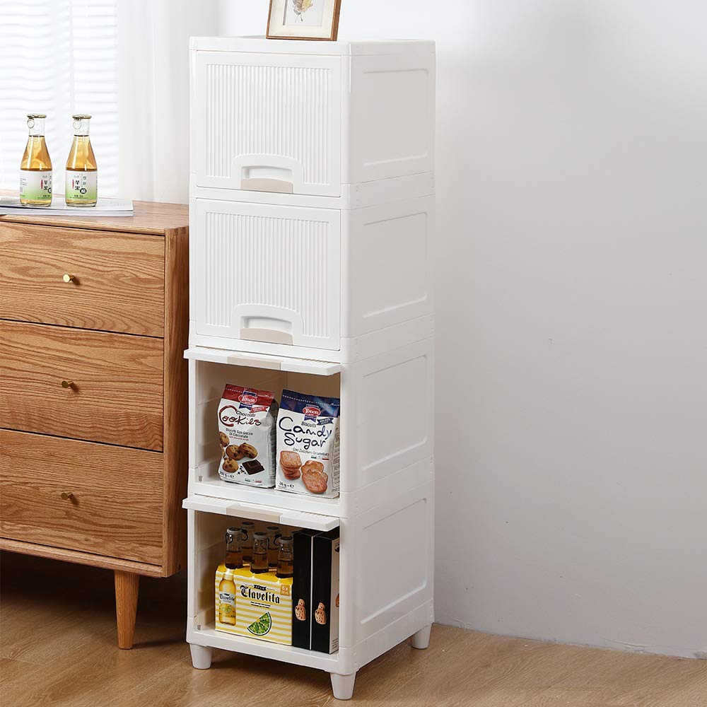 JEYANG Plastic Cupboard for Clothes Plastic Cabinet for Storage ...