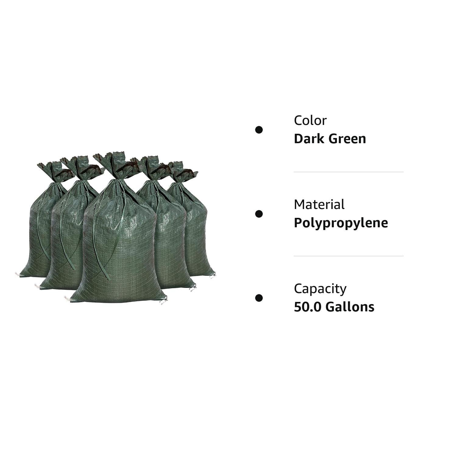 Sandbaggy - Empty Poly Sandbags W/UV Protection - Size: 14 inches x 26 ...