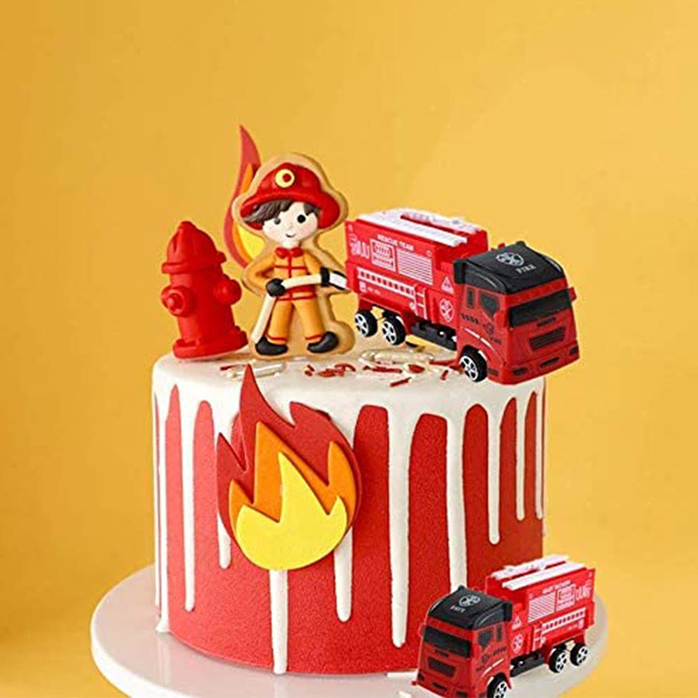 Fire Dept Putting Out Birthday Cake