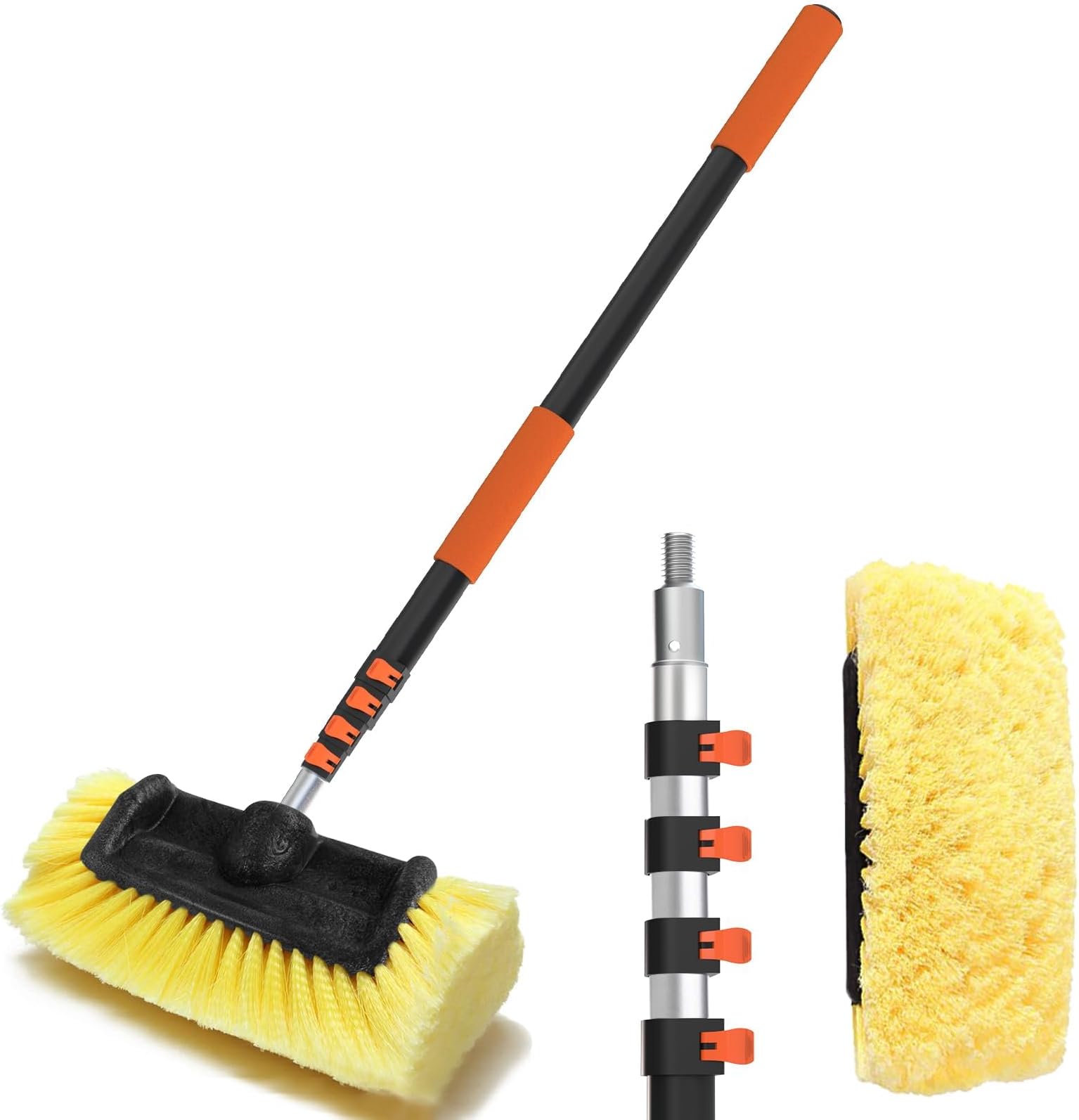 Amazon.com: Car Wash Brush with Long Handle, 55 inch Car Wash Mop Car ...