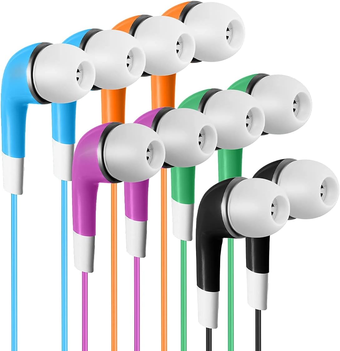 Amazon.com: OSSZIT Kids Bulk Earbuds 30 Pack Wholesale Earbuds ...