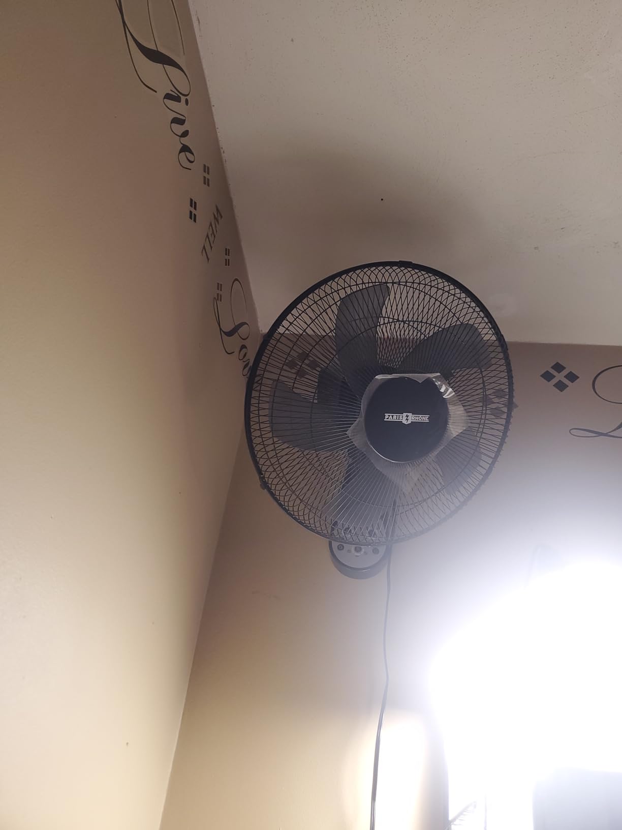 Amazon.com: PARIS RHÔNE Wall Mount Fan with Remote,16 Inch Wall Fan ...