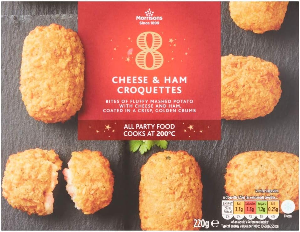 Morrisons Ham & Cheese Croquettes, 220g (Frozen) : Amazon.co.uk: Grocery