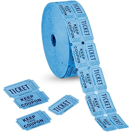 Amazon.com: Double Roll of Raffle Tickets, 500ct (Colors May Vary ...