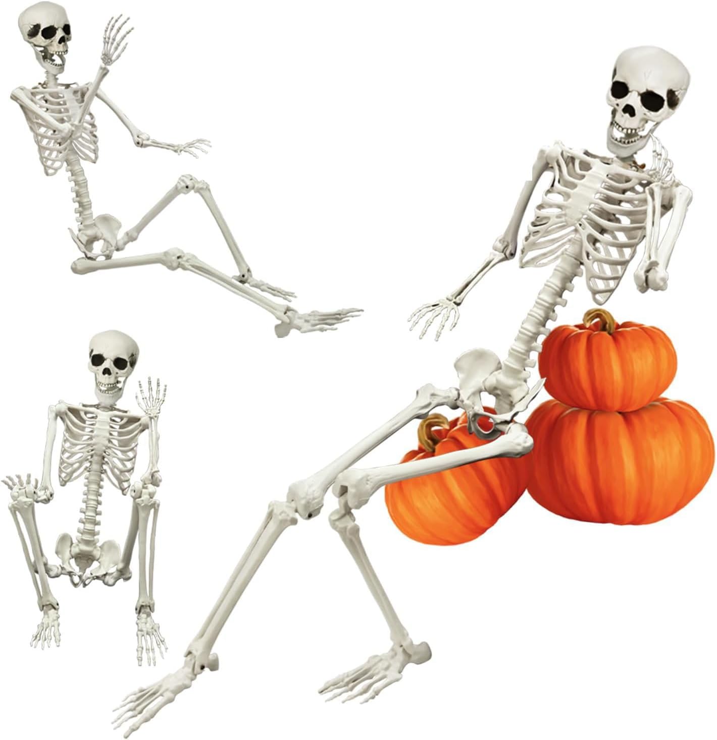 Amazon.com : 67"Halloween Skeleton,5.6 ft Life Size Human Skeleton with ...