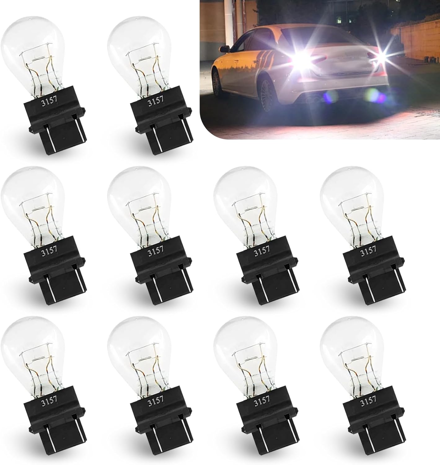 Amazon.com: JawGrew Car 3157 Brake Bulbs, 12V Long Life Miniature Bulb ...