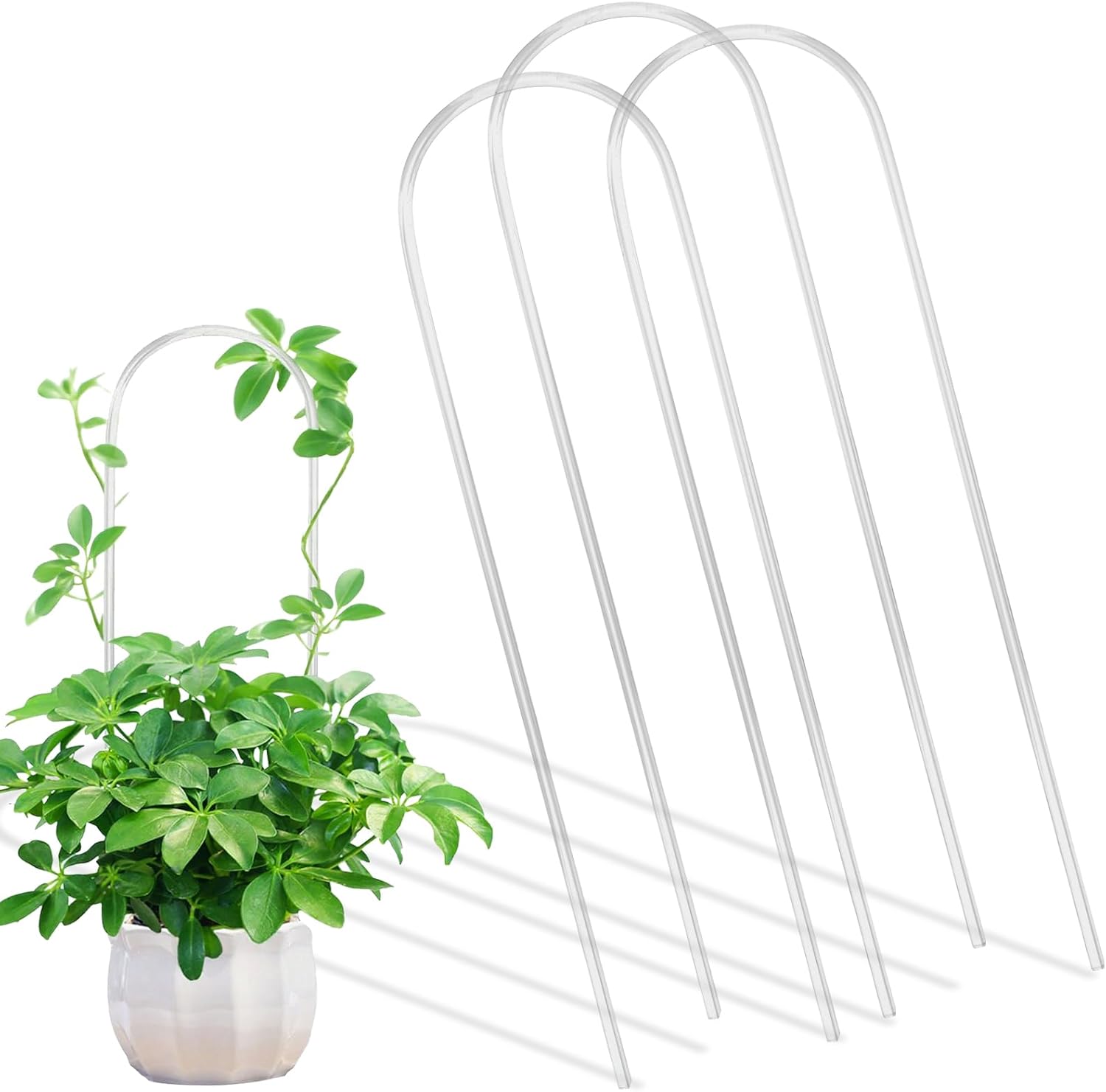 Amazon.com : 3PCS U-Shaped Clear Acrylic Trellis, 13.7X4'' Plant ...