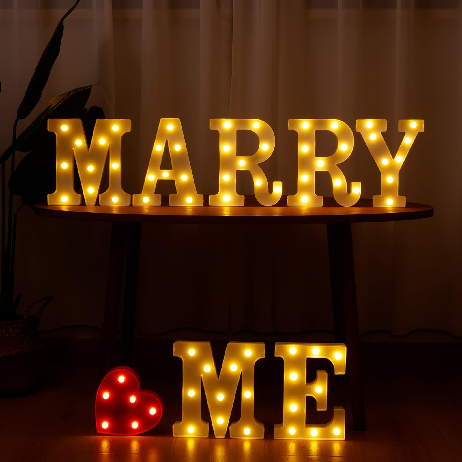 Snapklik.com : Marry Me Light Up Letters, Led Marry Me Sign For ...
