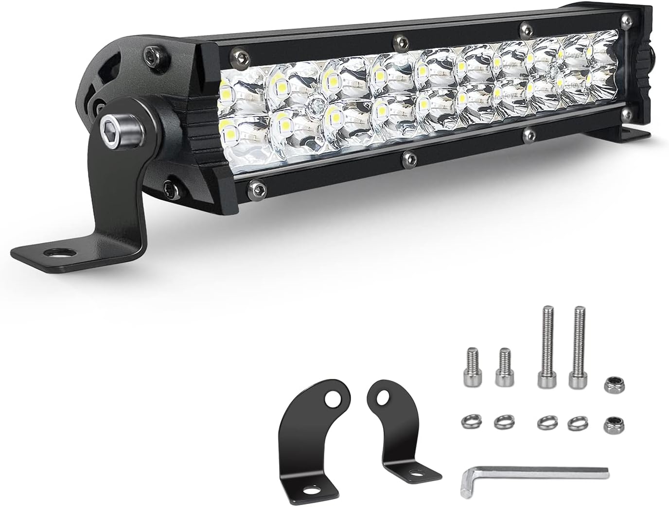 Amazon.com: 7 Inch Single Row Led Light Bar Pods - BEAMCORN Ultra-Slim ...