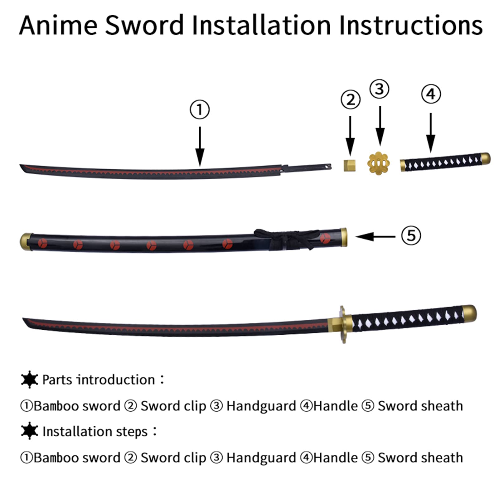 Buy Bamboo Demon Slayer Anime Sword 41inch , Rengoku Sword /Tanjiro ...