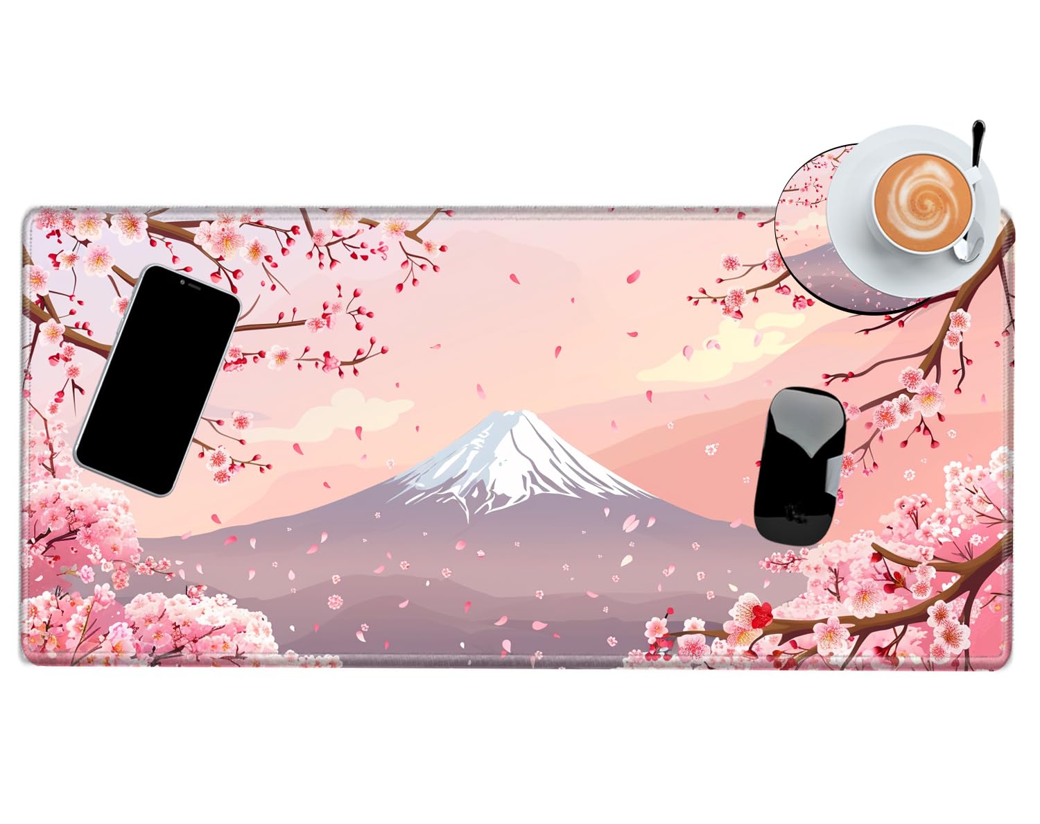 Amazon.com: Gaming Mouse Pad Cherry Blossom Desk Mat Sakura Mousepad XL ...