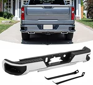 Amazon.com: Complete Rear Step Bumper Assembly for Chevy Silverado 1500 ...