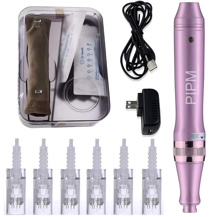 Buy PIPM Microneedling Derma Pen Kit Wireless Electric Dermapen Machine ...