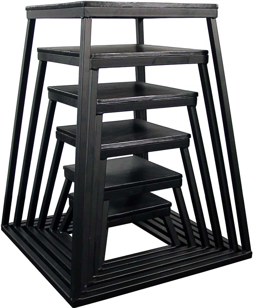 Amazon.com : Ader Plyometric Box 6"-36" Black : Jumping Trainers ...