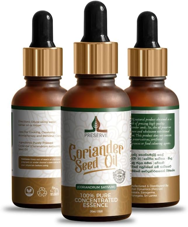 Amazon.com: PRESERVE Coriander Seed Oil 100% Pure Natural Premium ...