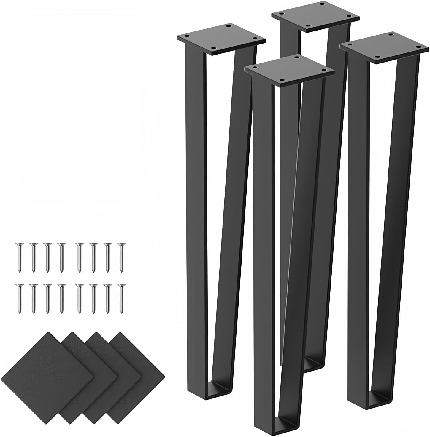 Amazon.com: Orgerphy 16 inch Black Bench Legs Set of 4| Triangle-Shape ...