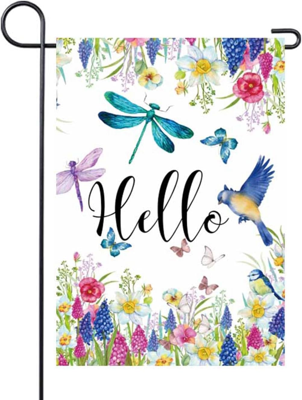 Amazon.com : Spring Summer Garden Flag 12x18 Inch Double Sided, Hello ...