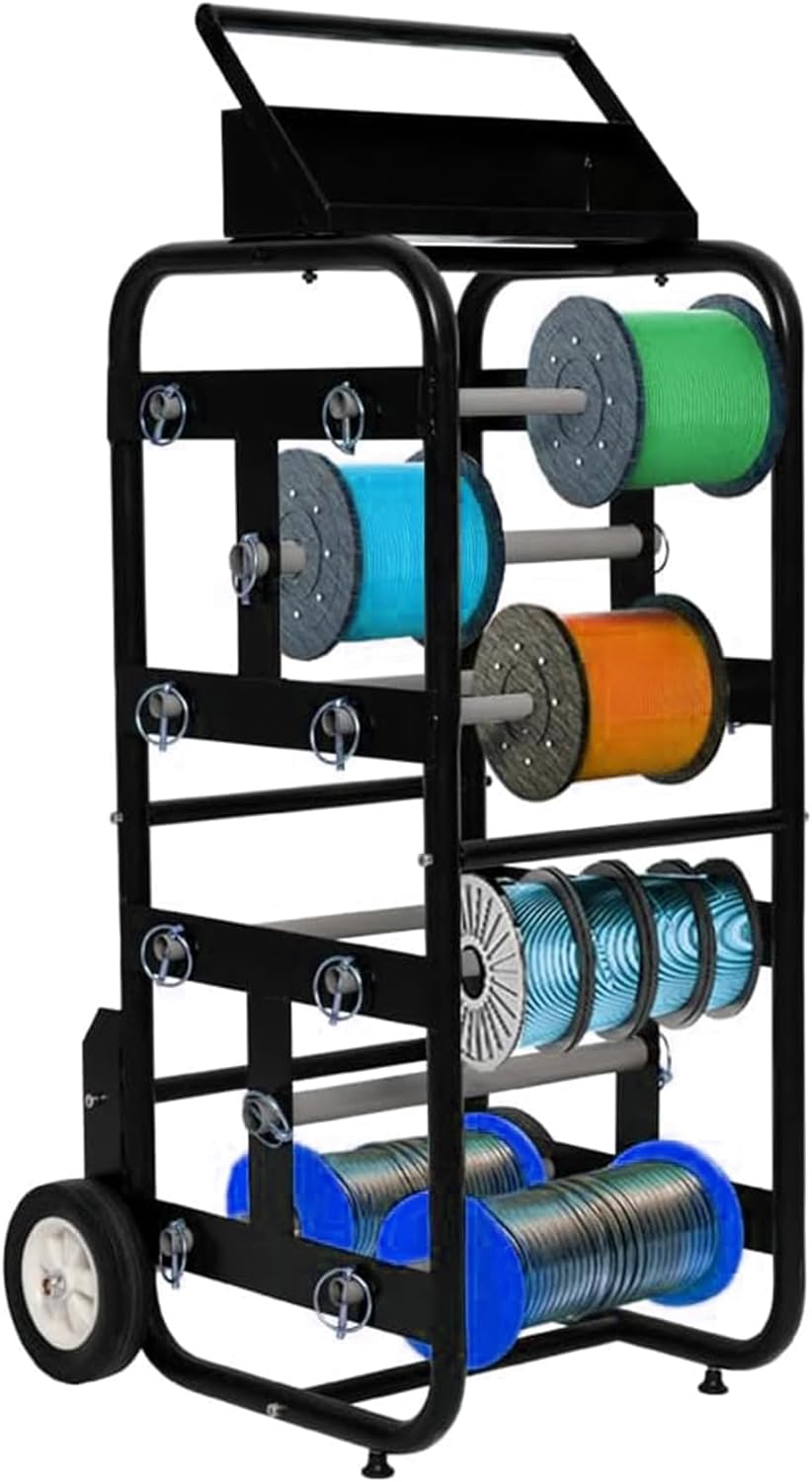 Amazon.com: Hymula Wire Spool Rack Dispenser – Multiple Axle Cable ...