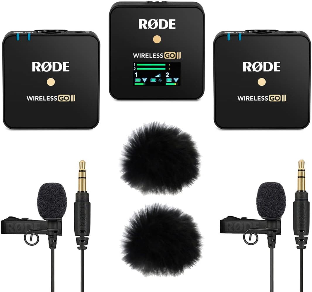 Rode Système de radio microphone, sans fil GO II 2 canaux, 2 lavaliers ...