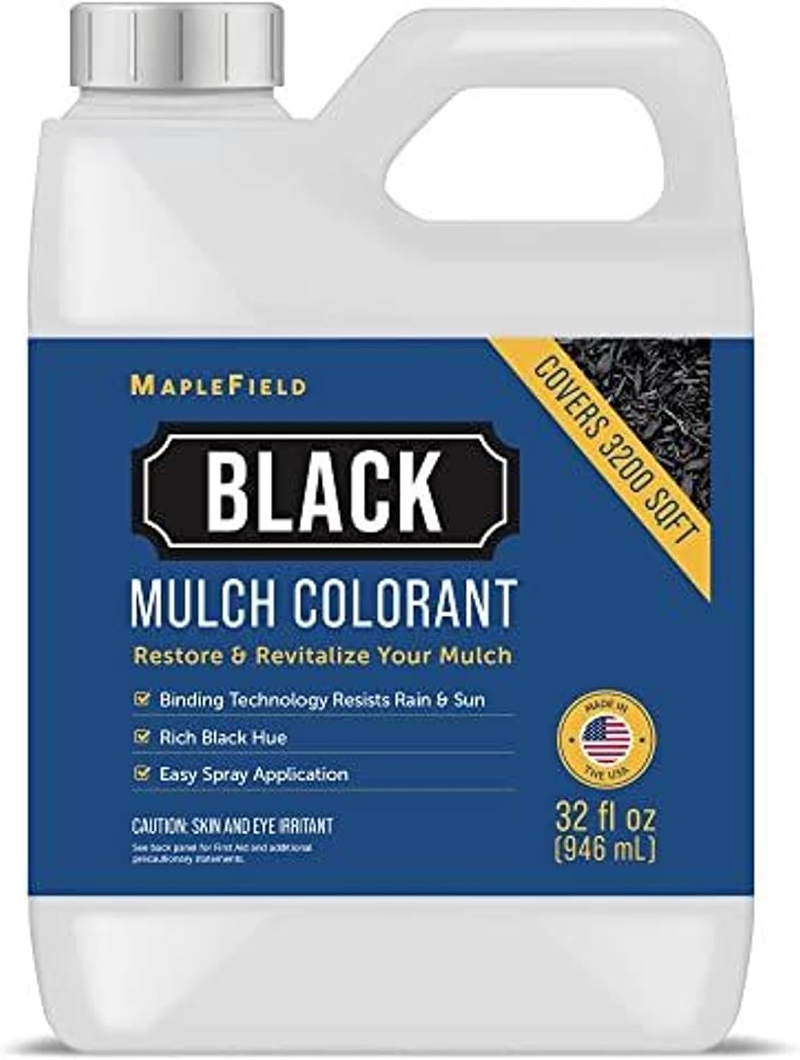 Amazon.com: Maplefield Ultra Concentrated Black Mulch Dye - 32 Oz ...