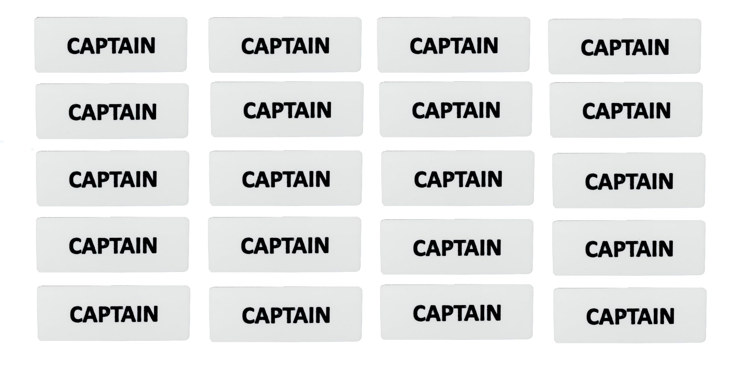 Morel Captain Batch In White Acrylic Pinback Use For School ...