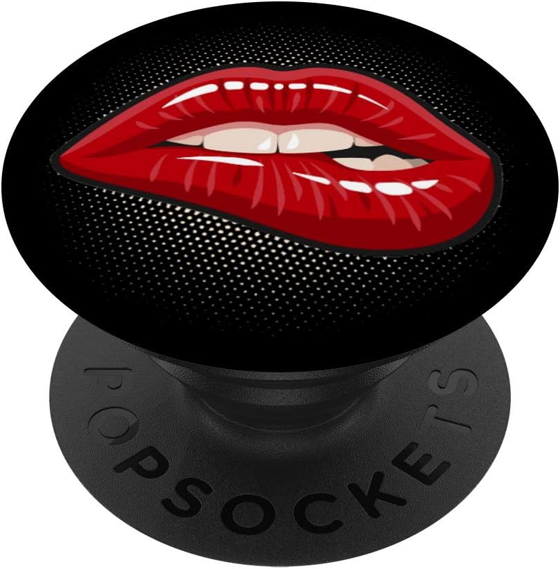 Amazon.com: Sexy Red Lips Red Lip Bite PopSockets PopGrip: Swappable ...